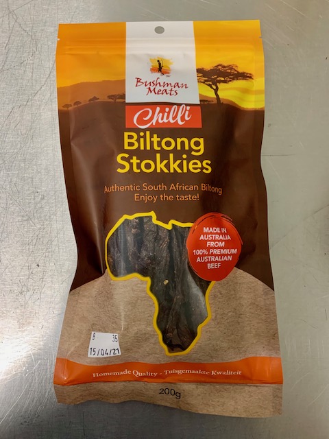 Chilli Stokkie pouch 200g - Bushman Meats